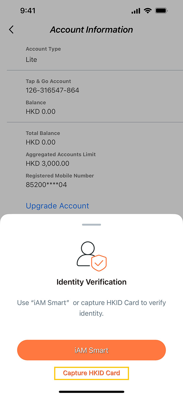 Tap & Go - Act now to complete identity verification