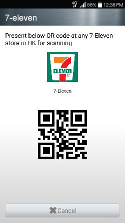 3/5 - Show the QR code to 7-Eleven cashier for scanning